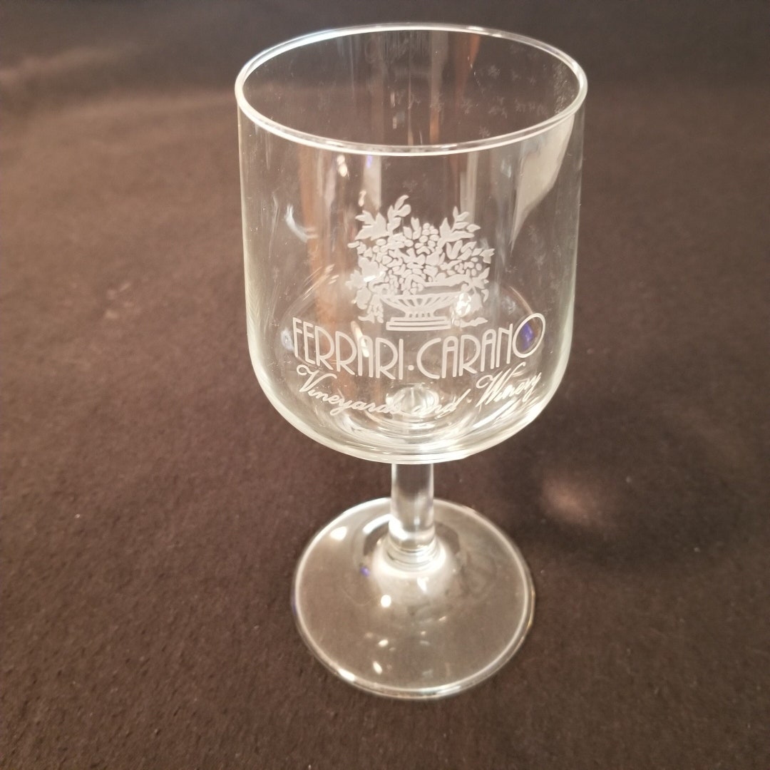 Ferrari-carano Vineyards & Winery - Wine Glass 5-1/2" Tall - Lovely ...