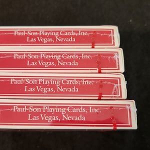 Vintage Classic Paulson Playing Cards - Red - Set of 4 Decks - Brand ...