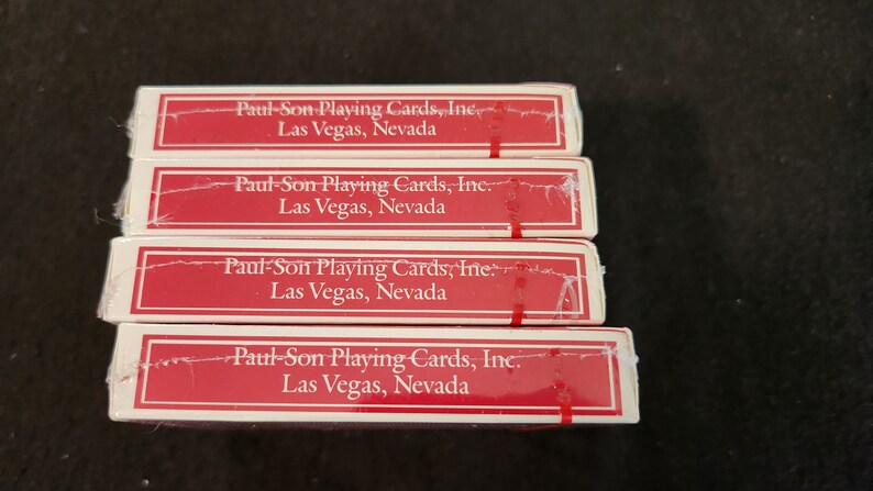Vintage Classic Paulson Playing Cards - Red - Set of 4 Decks - Brand ...