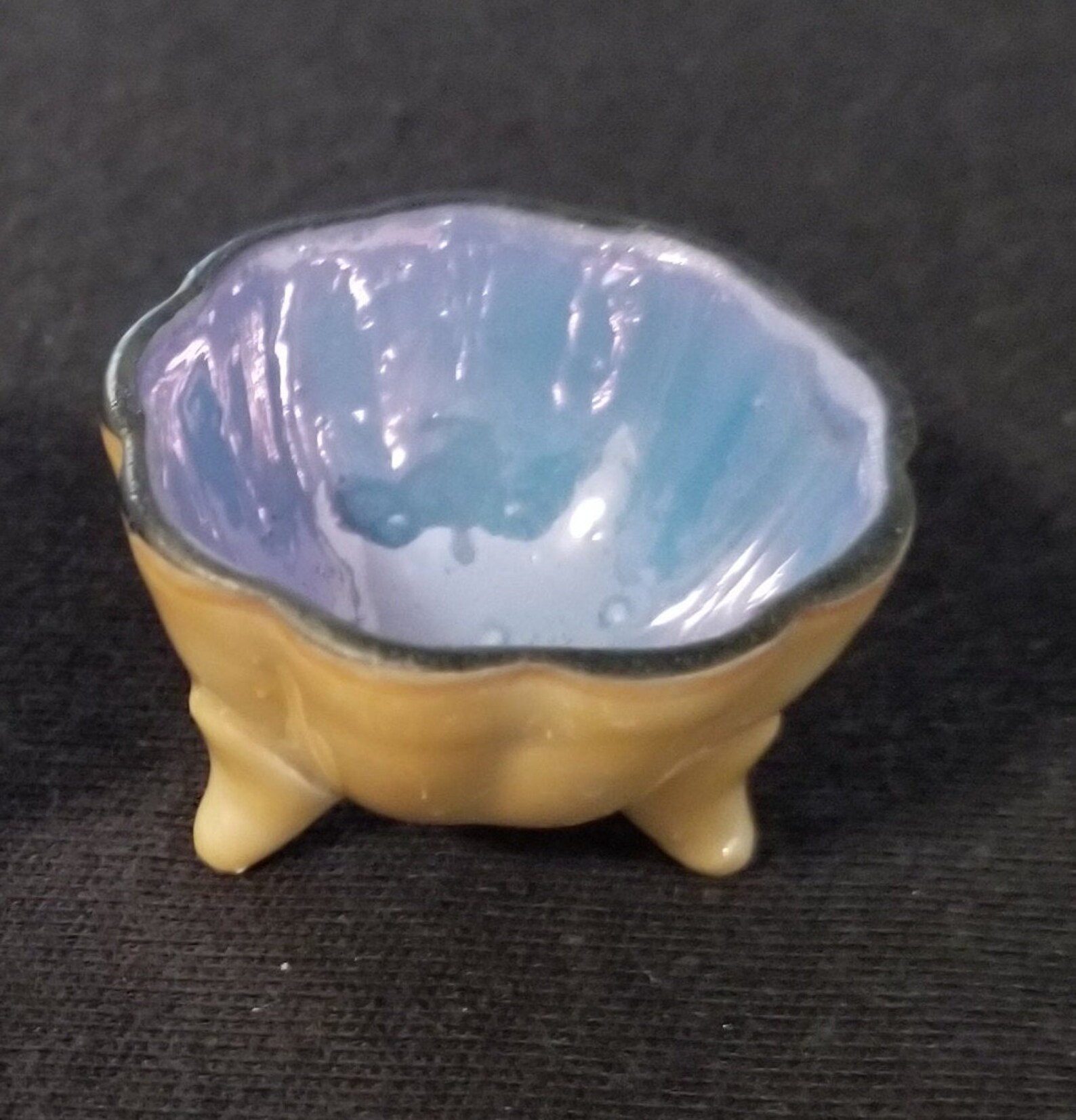 Vintage Japanese Open Salt Cups Set of 2 Iridescent High - Etsy