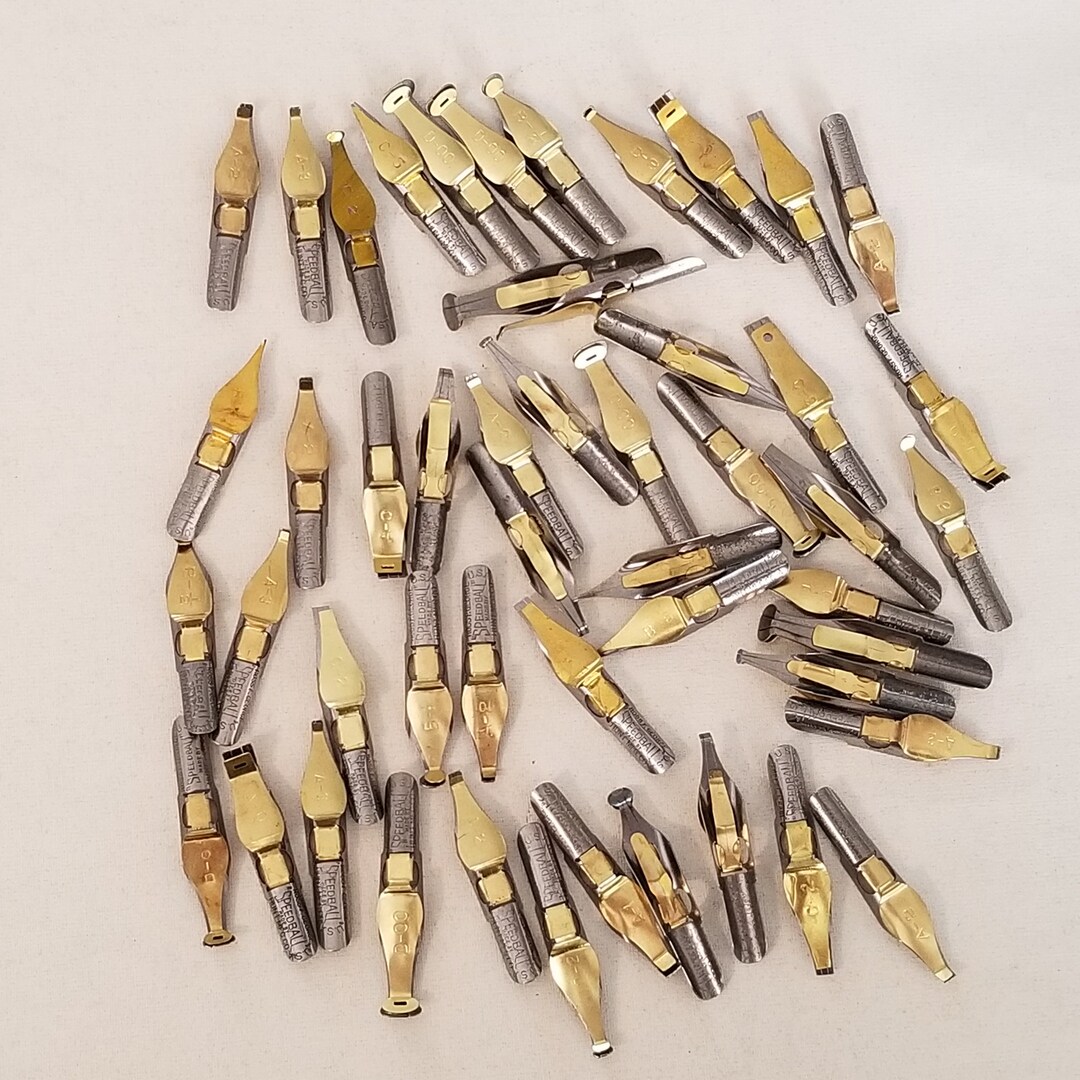 Vintage Nibs / Tips Speedball Hunt Calligraphy / Drawing Lot of 50 Set ...