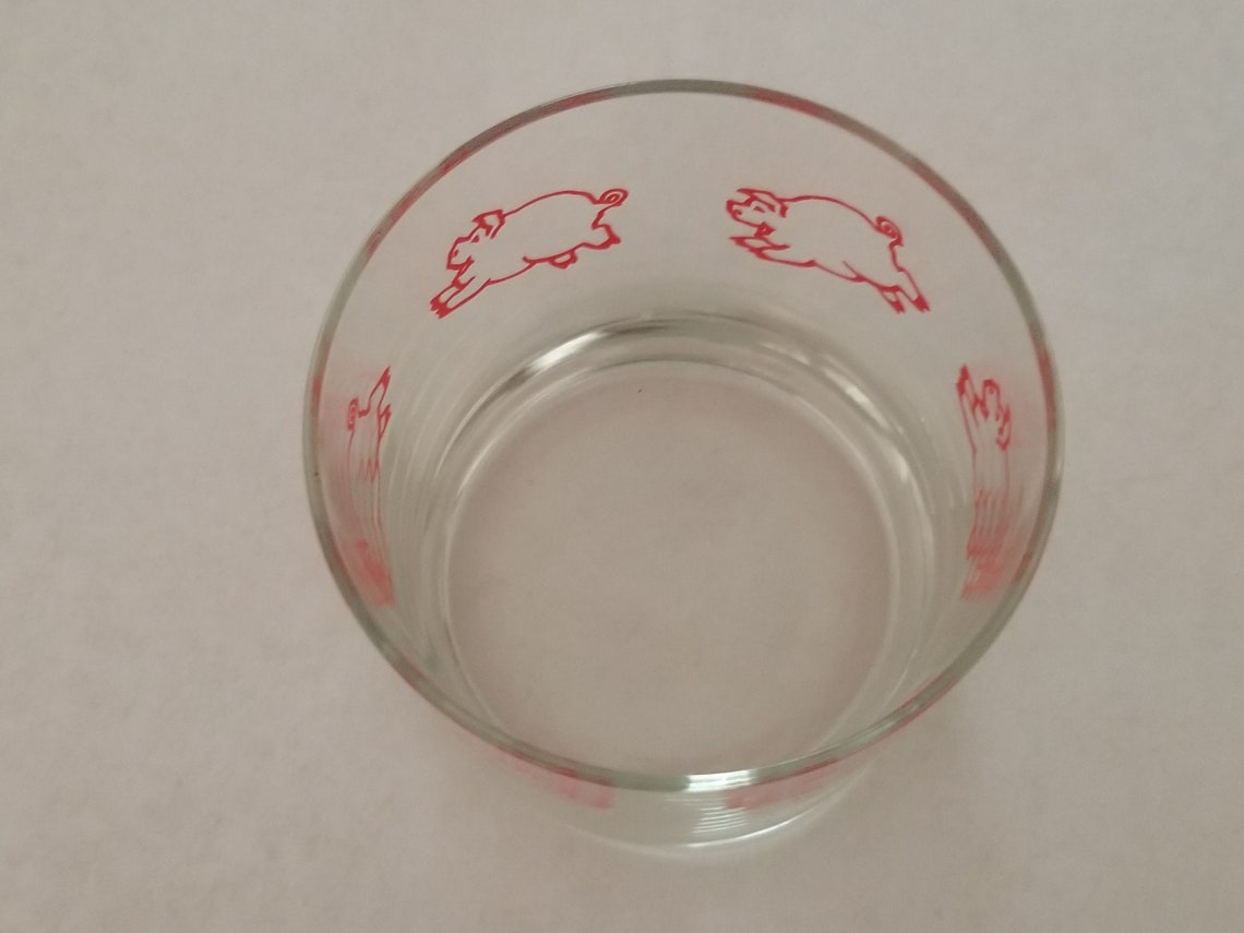 Darling Dancing Pigs Glass From Boston's Own hog - Etsy