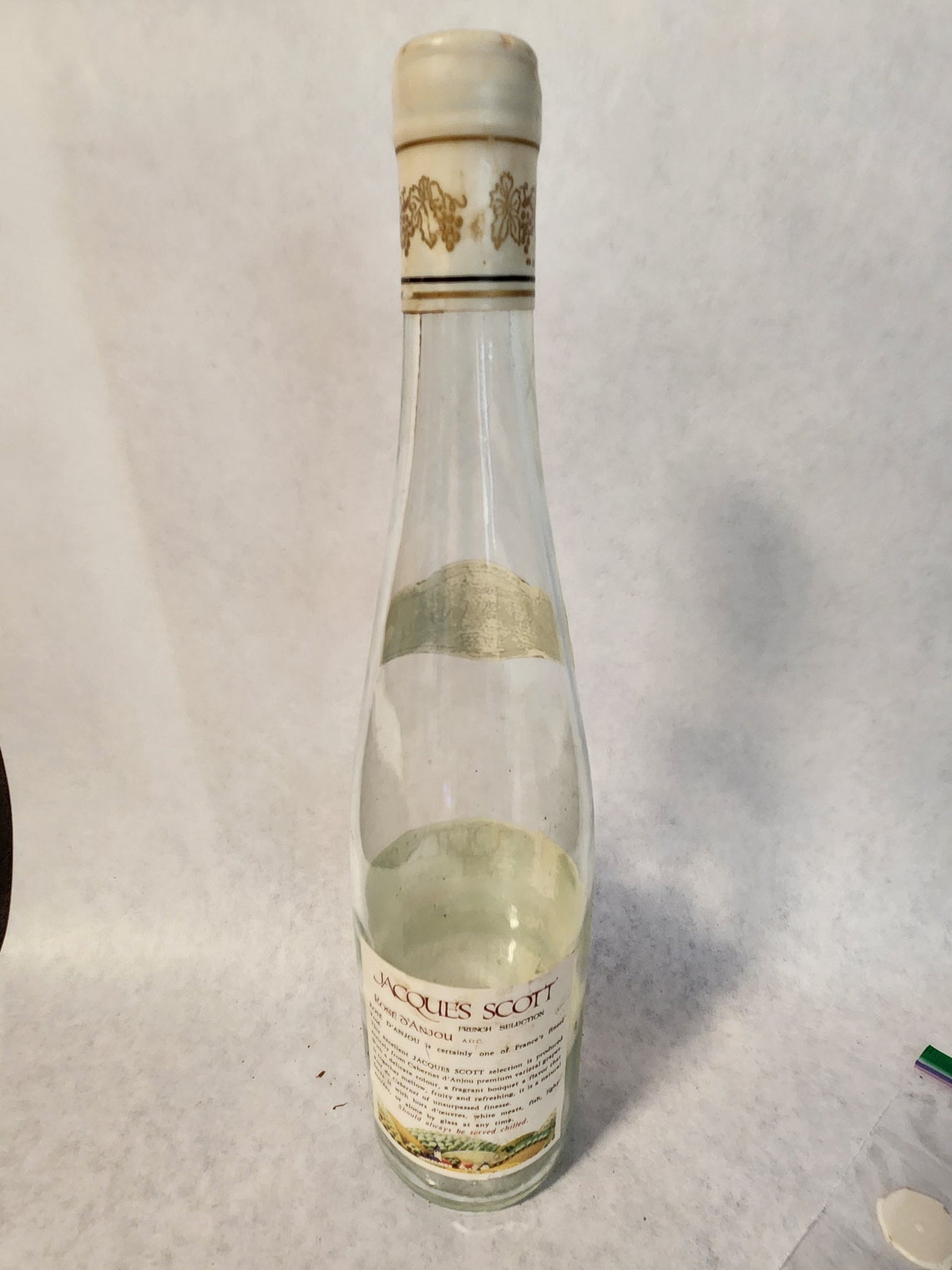 Vintage Rare - 1978 Jacques Scott - Rose D'anjou - Empty Wine Bottle ...