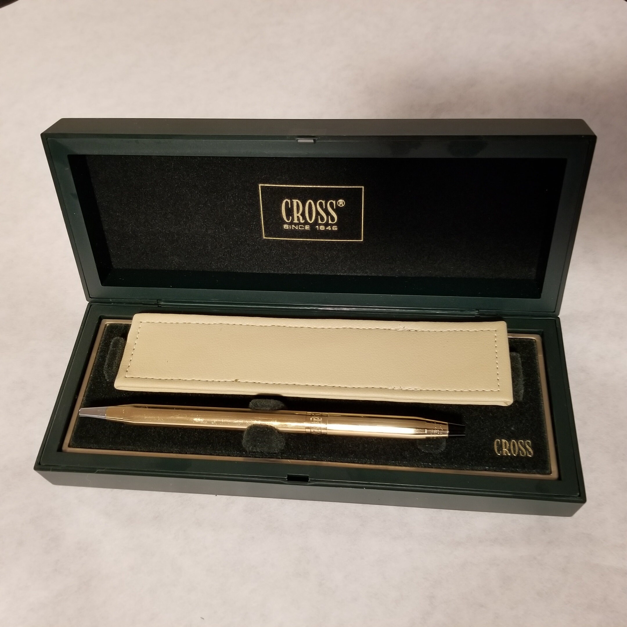 Vintage Cross Pattern Ballpoint Pen - 10KT Gold Filled - # 4542 - NOS ...