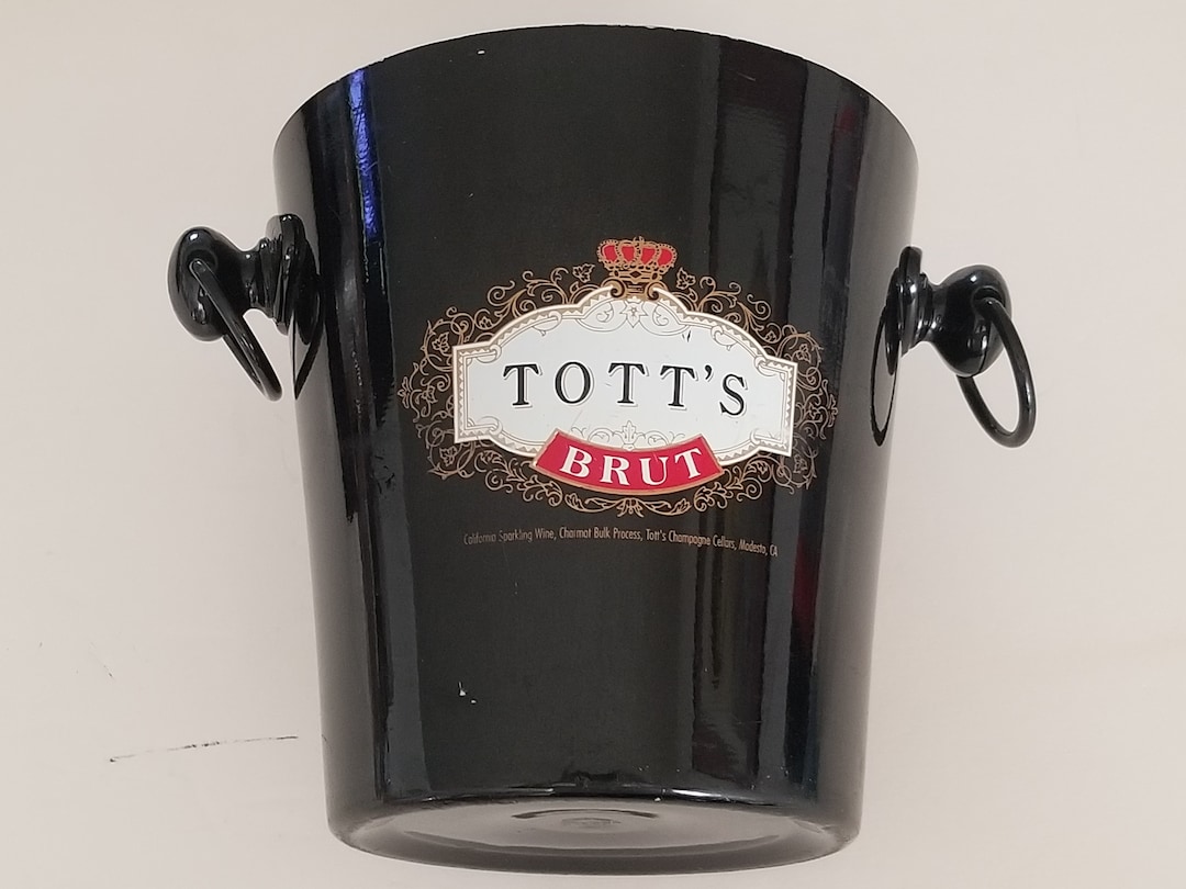 Tott's Brut Sparkling Wine - Champagne Bucket - Metal 8" Tall X 7-3/4 ...