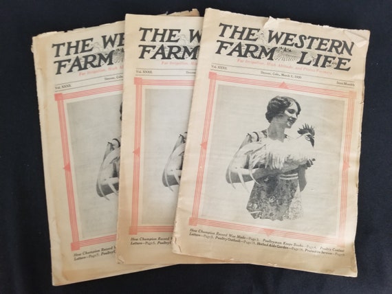 The Western Farm Life Magazine / Newspaper Vol. XXXII March - Etsy