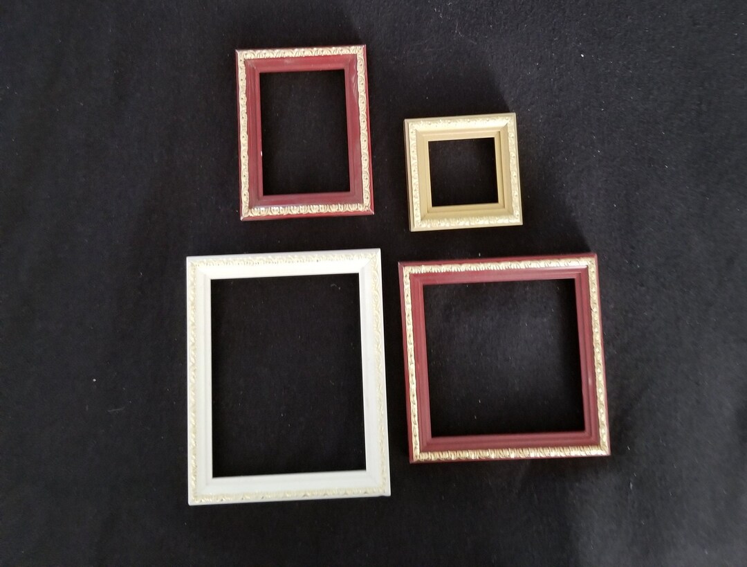 Vintage 1960's Small Wooden Frames Set / Lot of 4 - Etsy