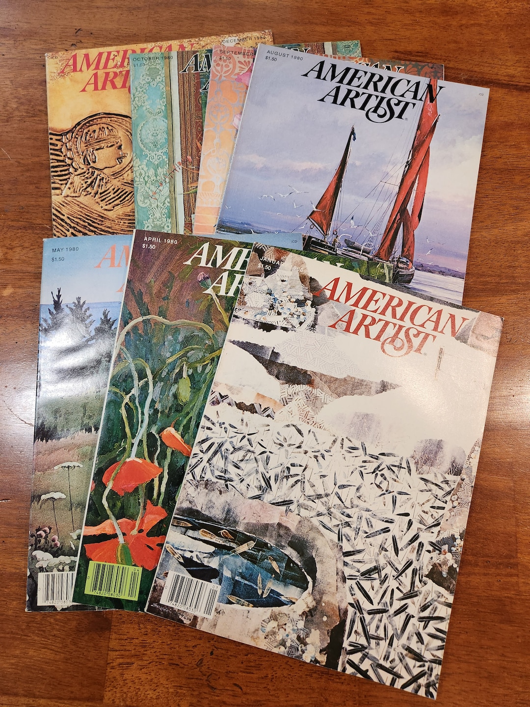 Vintage 1980 American Artist Magazine - Set / Lot of 7 Magazines Set ...