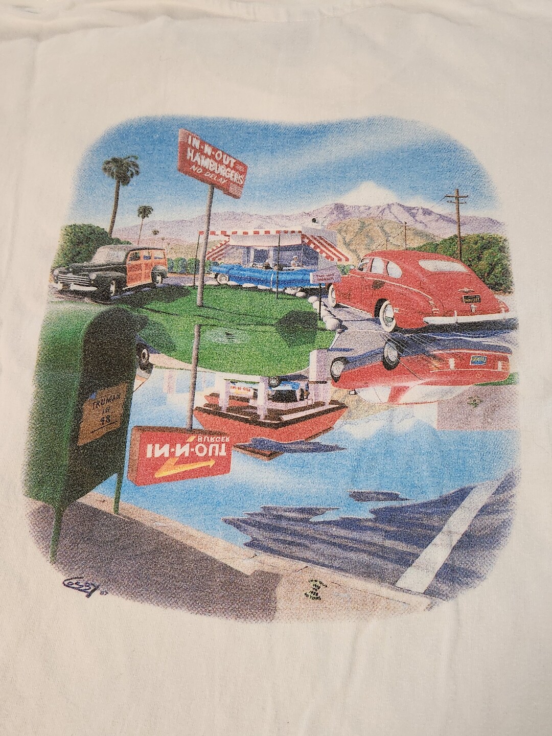 Vintage 1988 In-n-out Burger Southern California Men's XL T-shirt ...