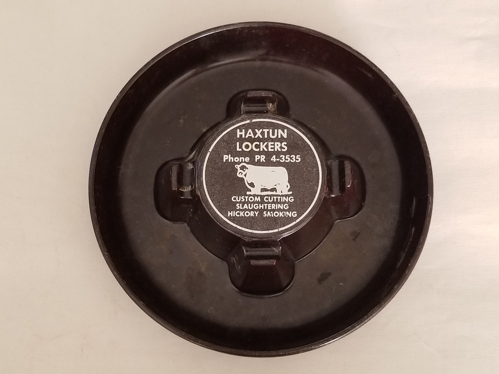 VINTAGE RARE Haxtun Lockers Advertising Plastic Ashtray 6-1/2 in ...