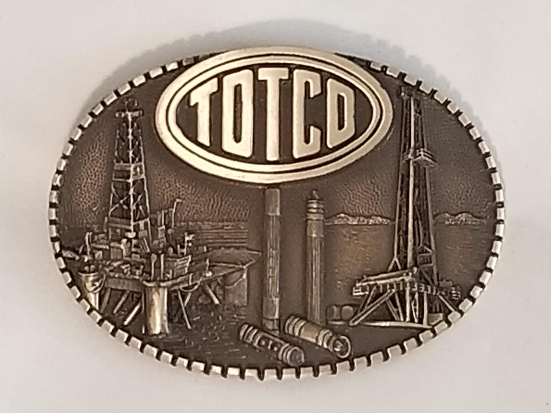 Vintage 1981 Limited Edition - Totco Solid Brass Belt Buckle - 3-1/2" X ...