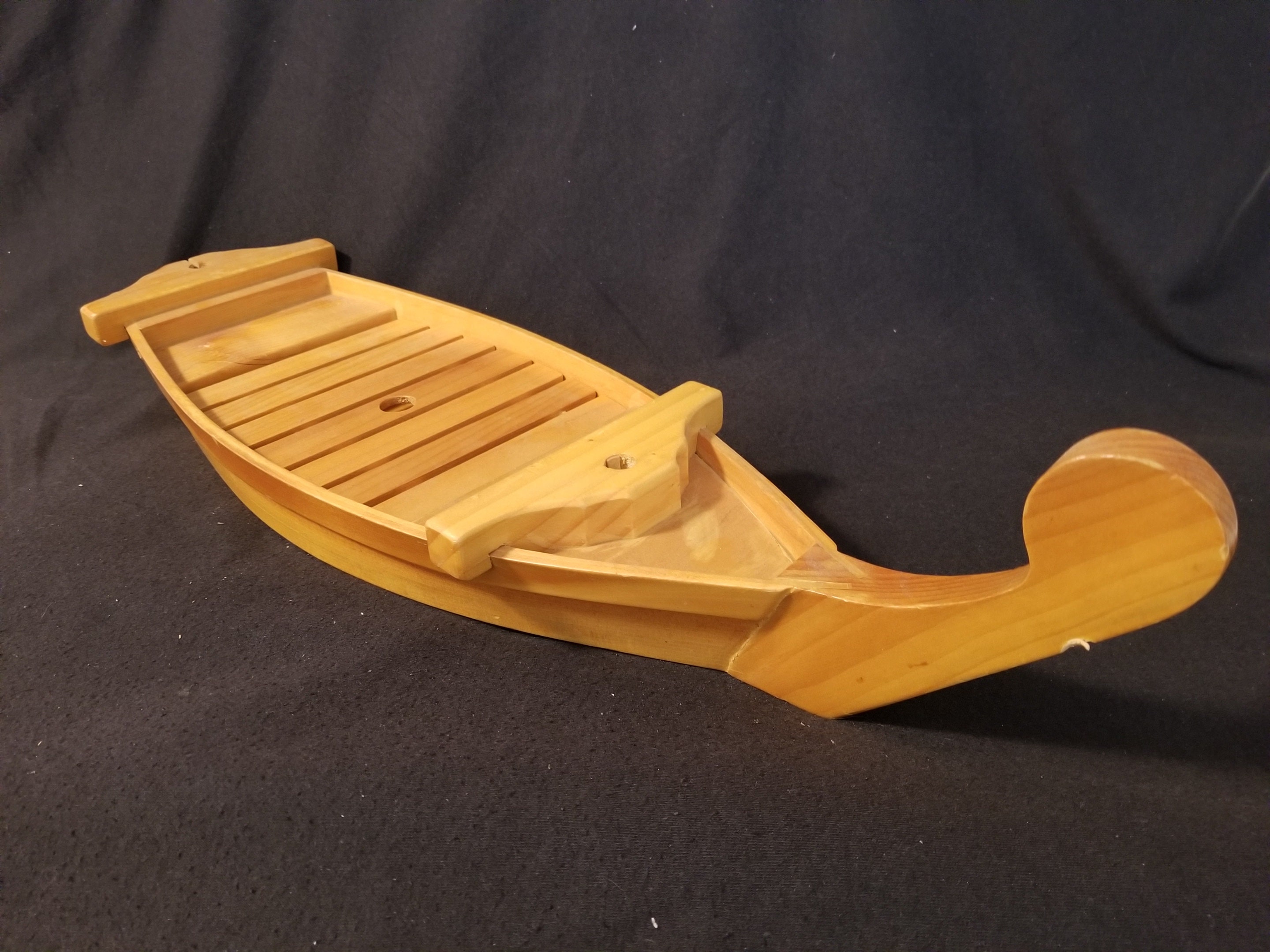Sushi Boat Wooden Serving W/ Removable Tray 24 X 7 - Etsy