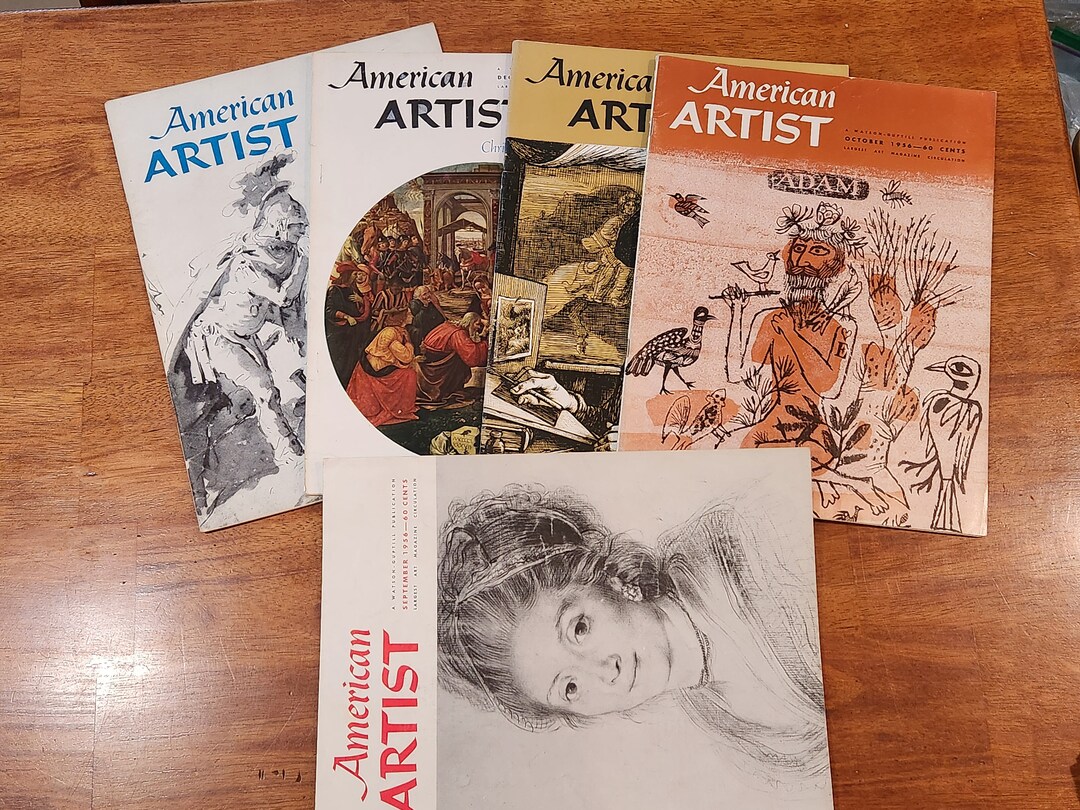 Vintage 1956 American Artist Magazine - Set / Lot of 5 Magazines Set #2 ...