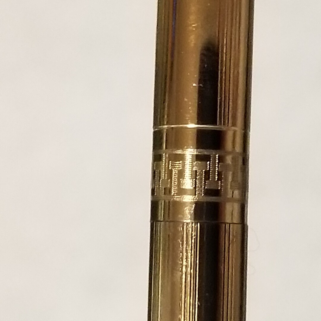 Vintage Cross Pattern Ballpoint Pen - 10KT Gold Filled - # 4542 - NOS ...