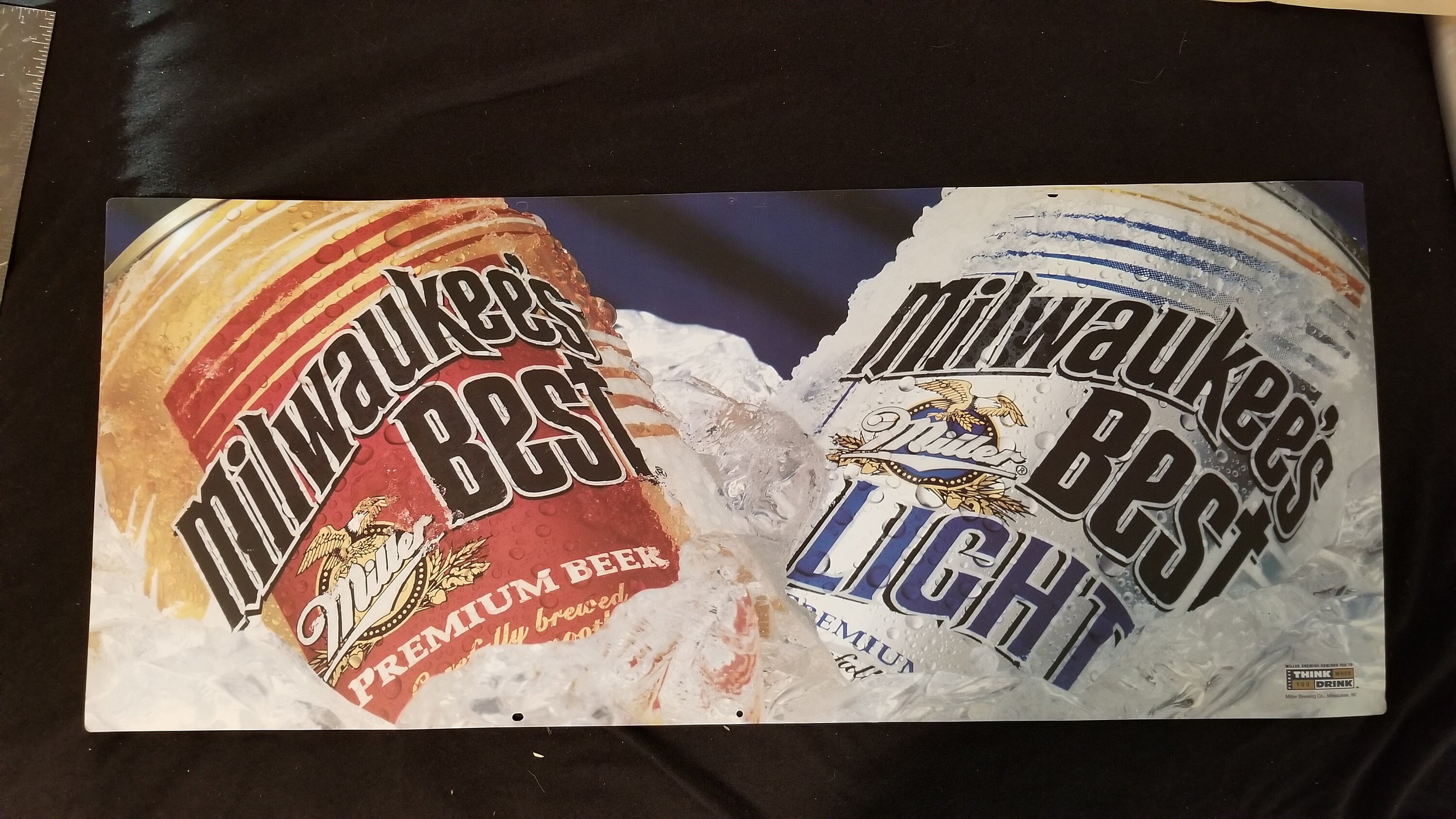 Milwaukee's Best Beer - Advertising Sign Plastic Insert - 36" X 15" in ...