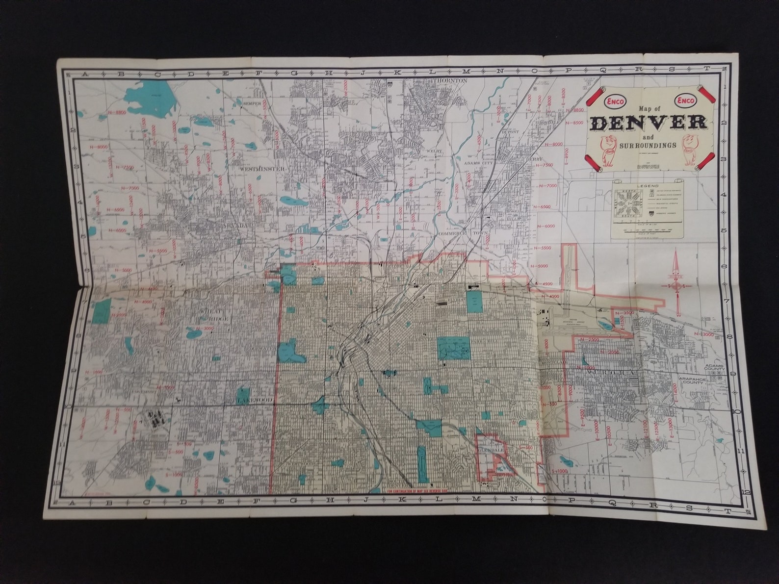 Vintage 1960's Denver Map & Visitor's Guide Humble - Etsy