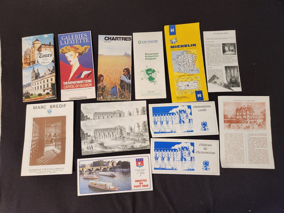 Vintage - France / French - Travel Set - Attractions, Maps, Booklets ...