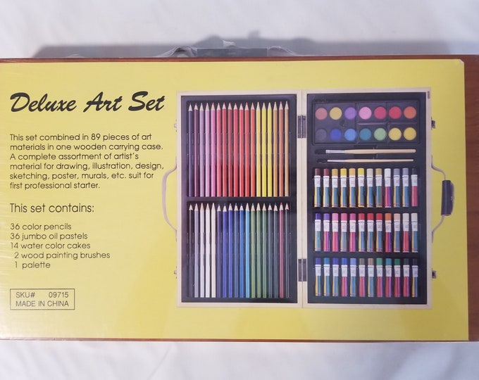 Jordan Mark Deluxe Art Set in Wooden Carrying Case - New Factory Sealed ...
