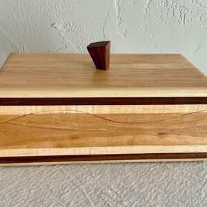 A Box That is Unique Art Ocean Wave Lift Top Box. Keepsake Box, Jewelry ...