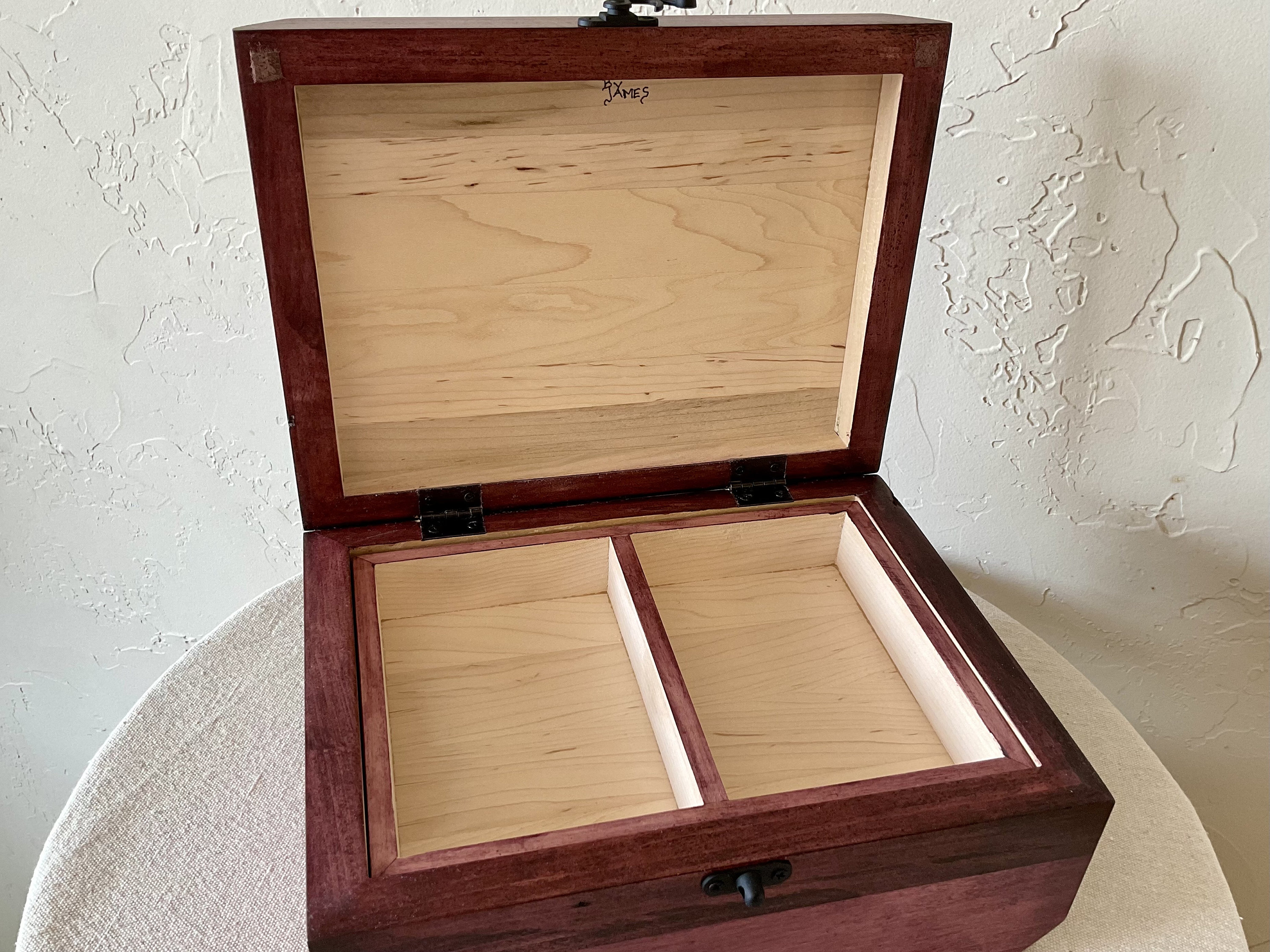 Solid Hard Maple Wooden Box, Keepsake Box, Jewlery Box, Small Arms Box ...