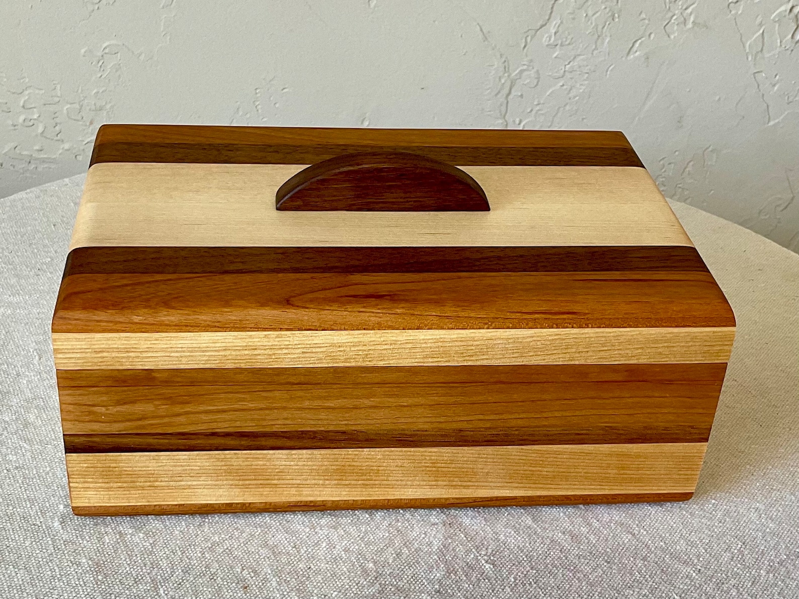 Hand Crafted Cherry Wood With Black Walnut and Maple Jewelry Box ...