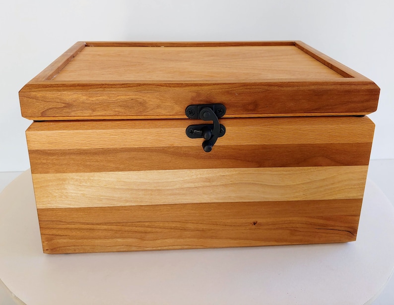 A Quality Hand Crafted Keepsake Box. Made With Solid Cherry Wood Along ...