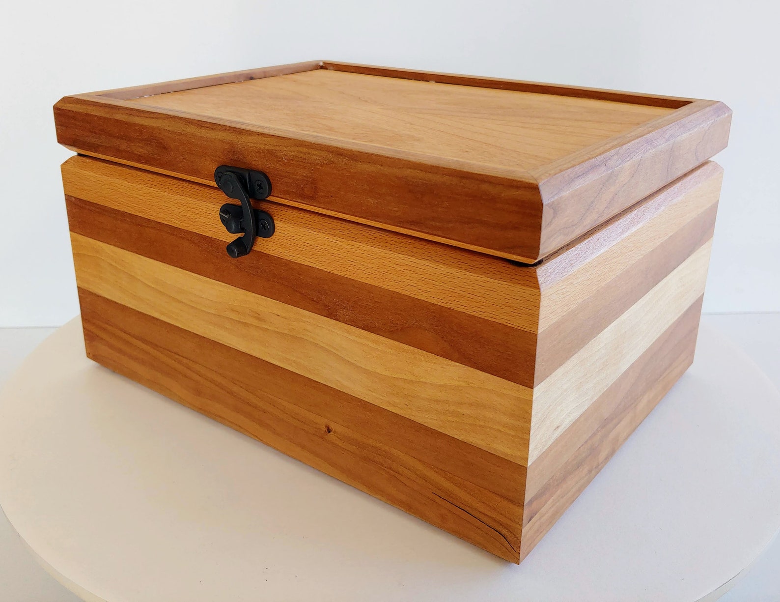 A Quality Hand Crafted Keepsake Box. Made With Solid Cherry Wood Along ...