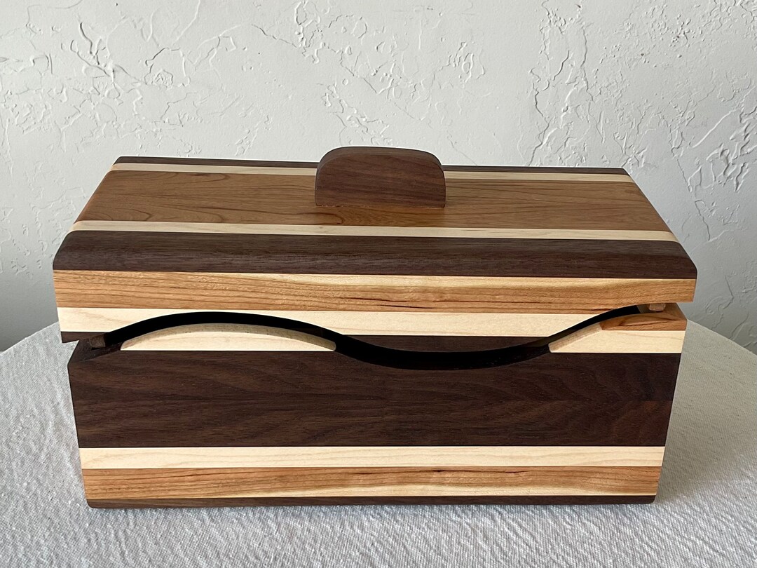 A Box That is Unique Art! Ocean Wave Lift Top. Keepsake Box, Jewelry ...