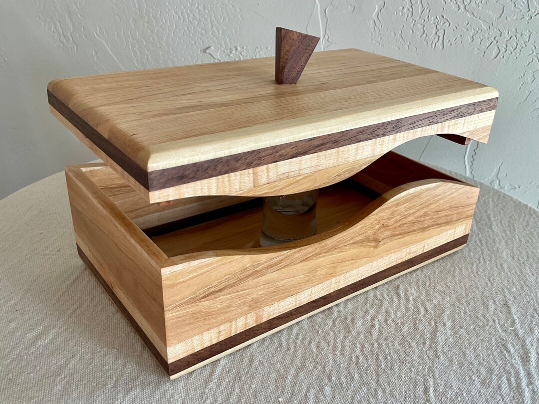 A Box That is Unique Art Ocean Wave Lift Top Box. Keepsake Box, Jewelry ...