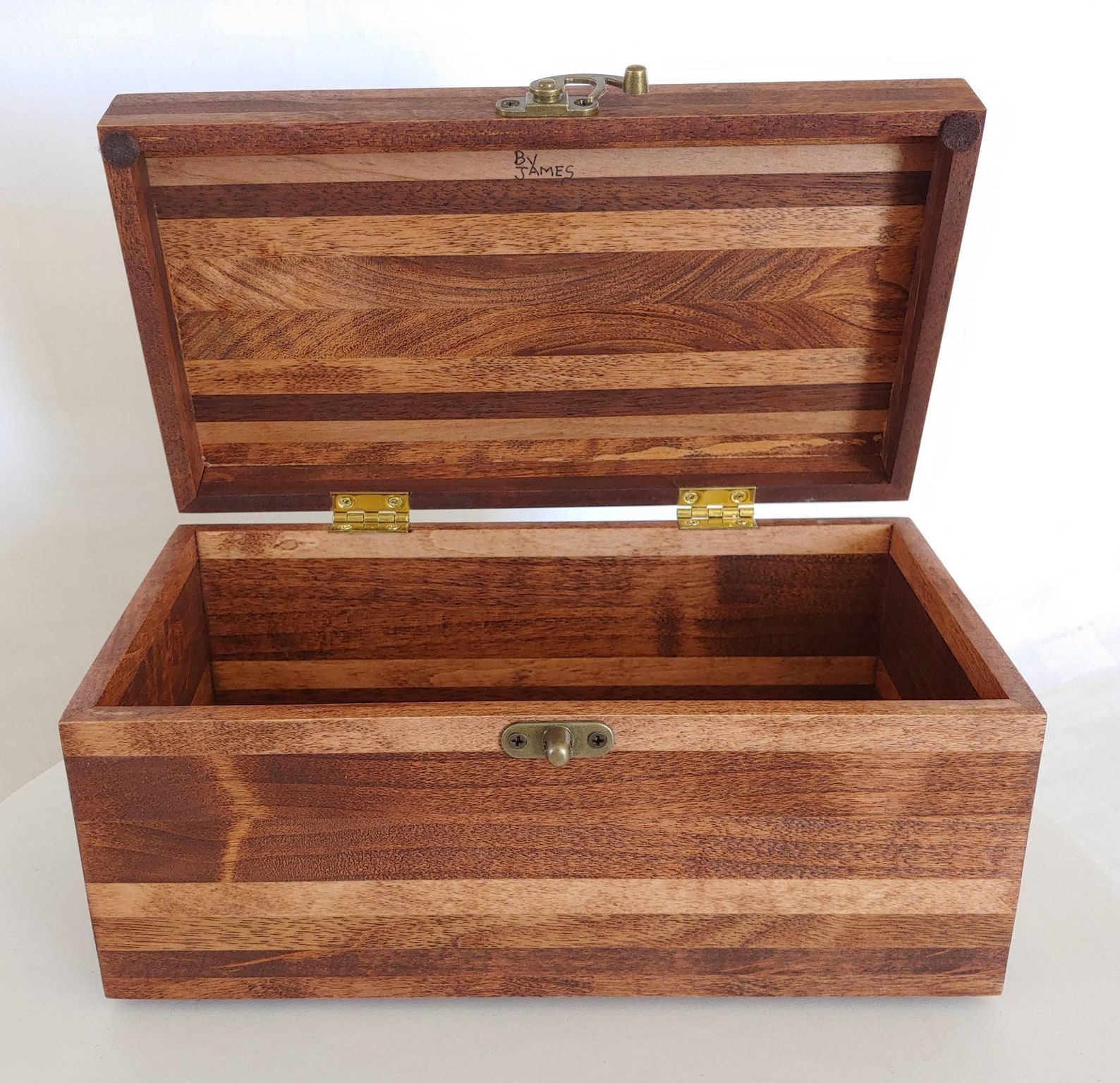Black Walnut With Cherry and Hard Maple Wood Box Keep Sake - Etsy