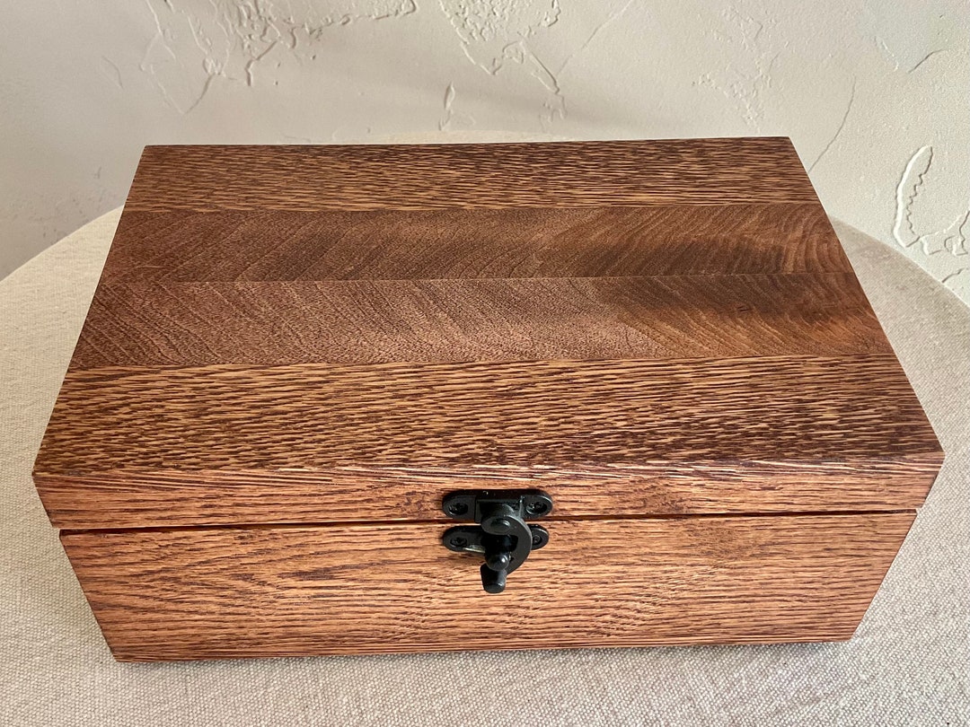 Hand Crafted Book Matched Keep Sake Box, Jewlery Box. Red Oak With ...