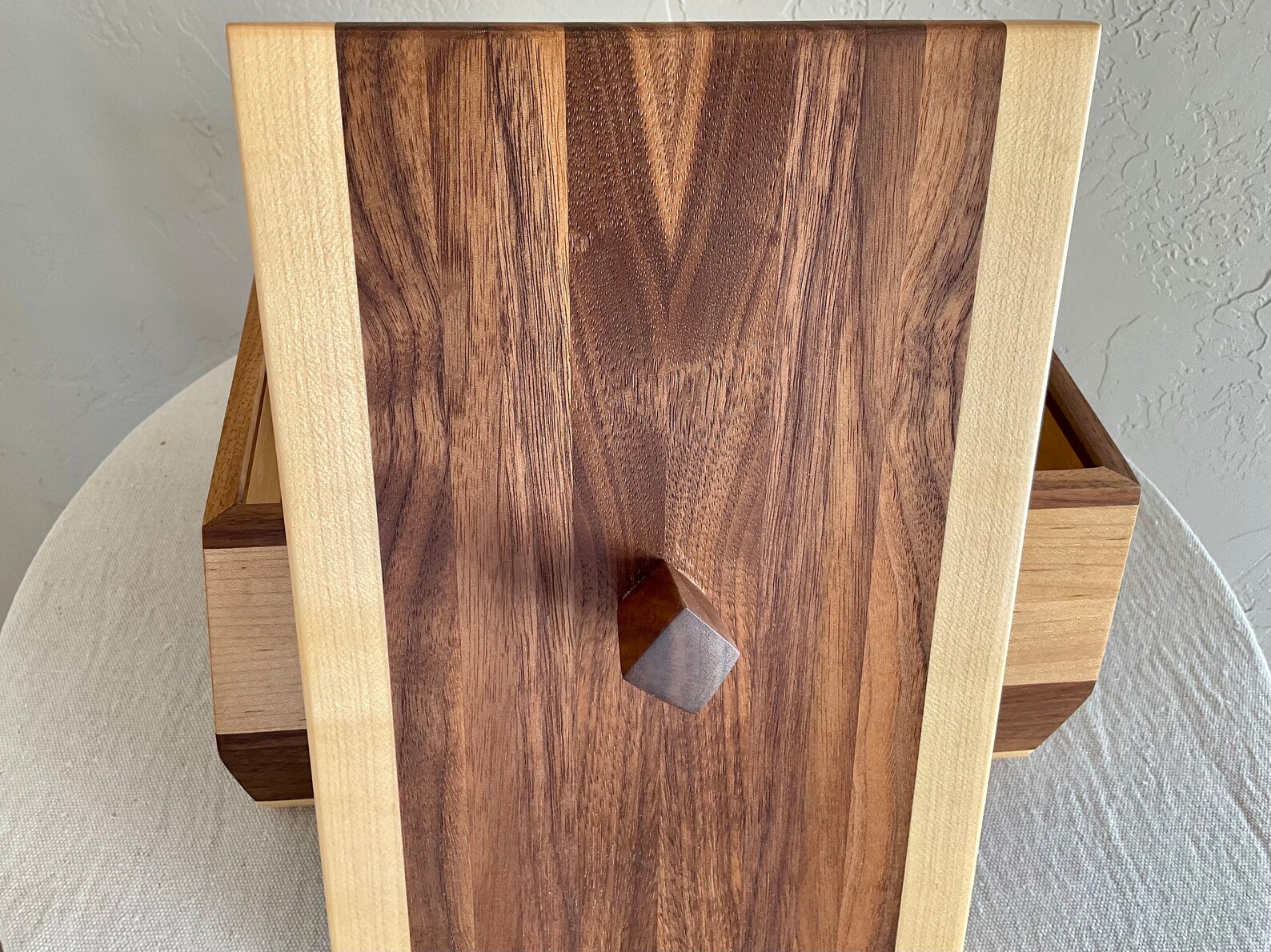 Unique American Hardwood Lift Top Box Jewelry Box and Keepsake - Etsy