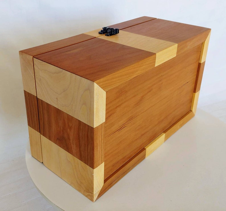 Cherry Wood and Hard Maple Keep Sake Box, Jewelry Box, Gun Box. - Etsy