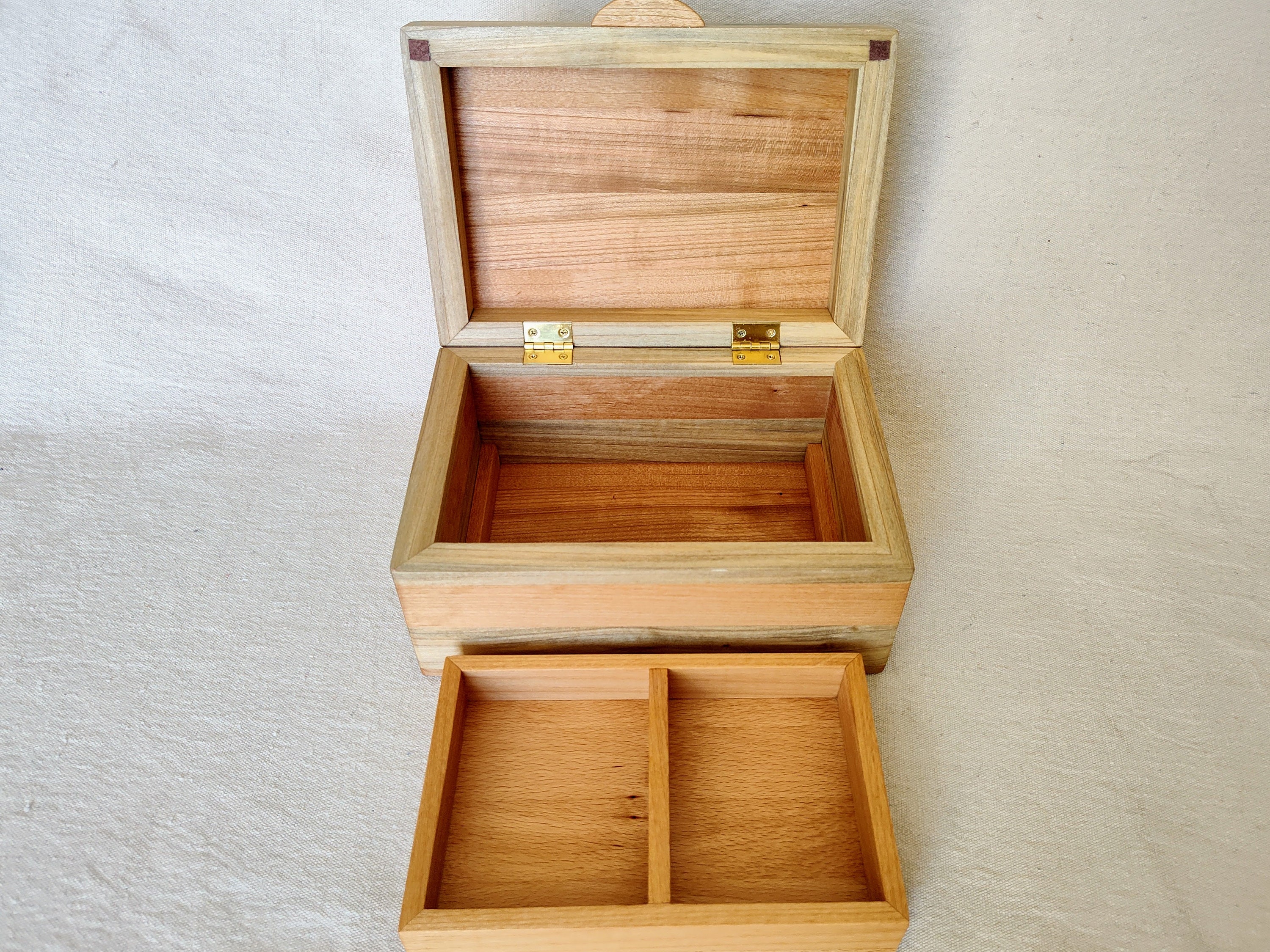 Hand Crafted Jewelry Box With Lift Out Tray and Secret Place for Cool ...