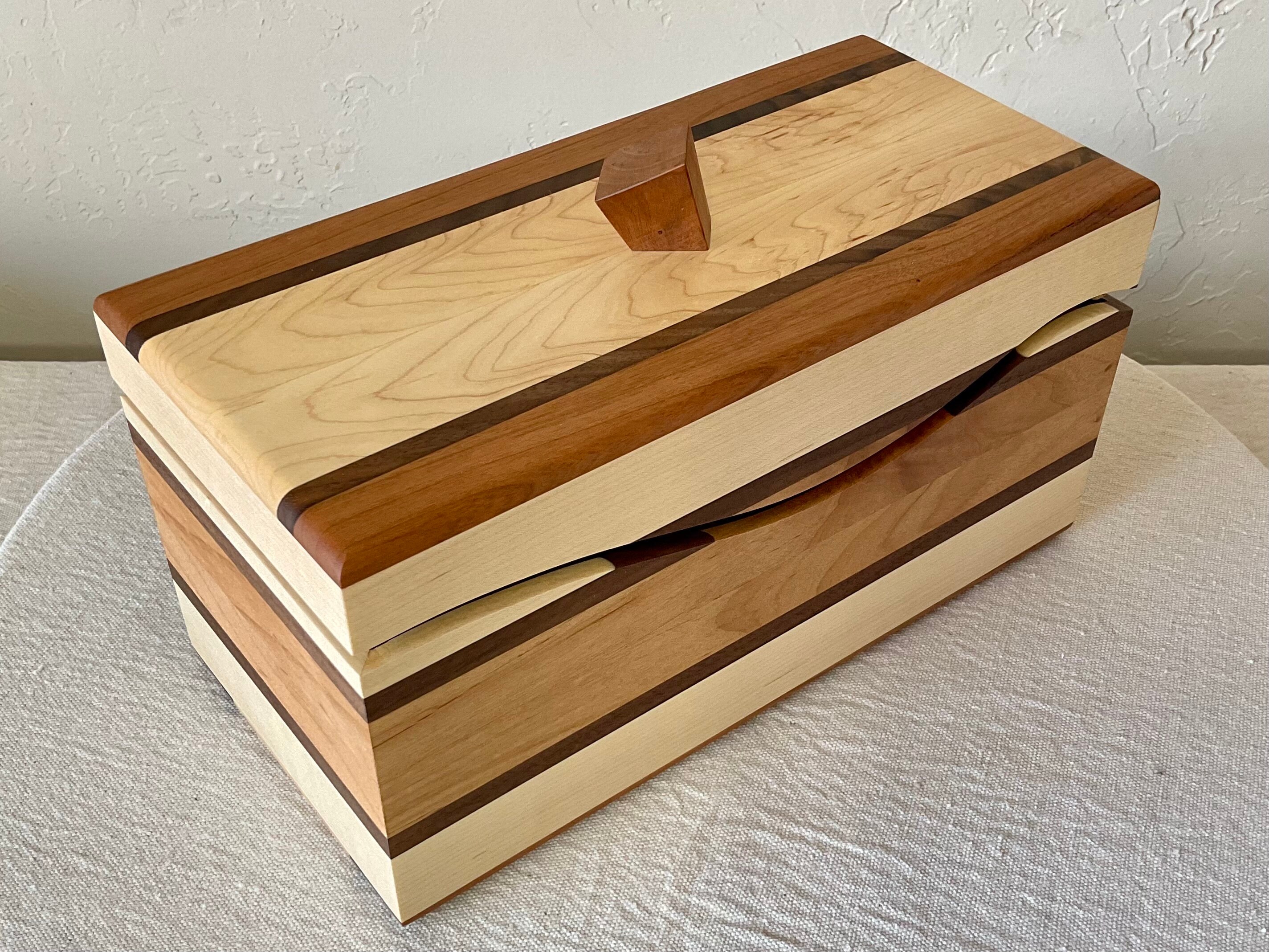 A Box That is Unique Art Ocean Wave Lift Top. Keepsake Box, Jewelry Box ...