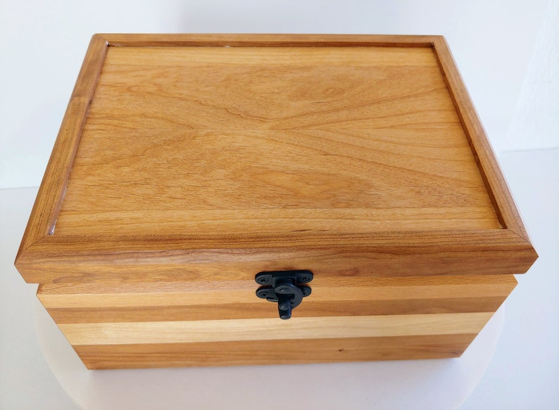 A Quality Hand Crafted Keepsake Box. Made With Solid Cherry Wood Along ...