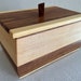 Unique American Hardwood Lift Top Box Jewelry Box and Keepsake - Etsy