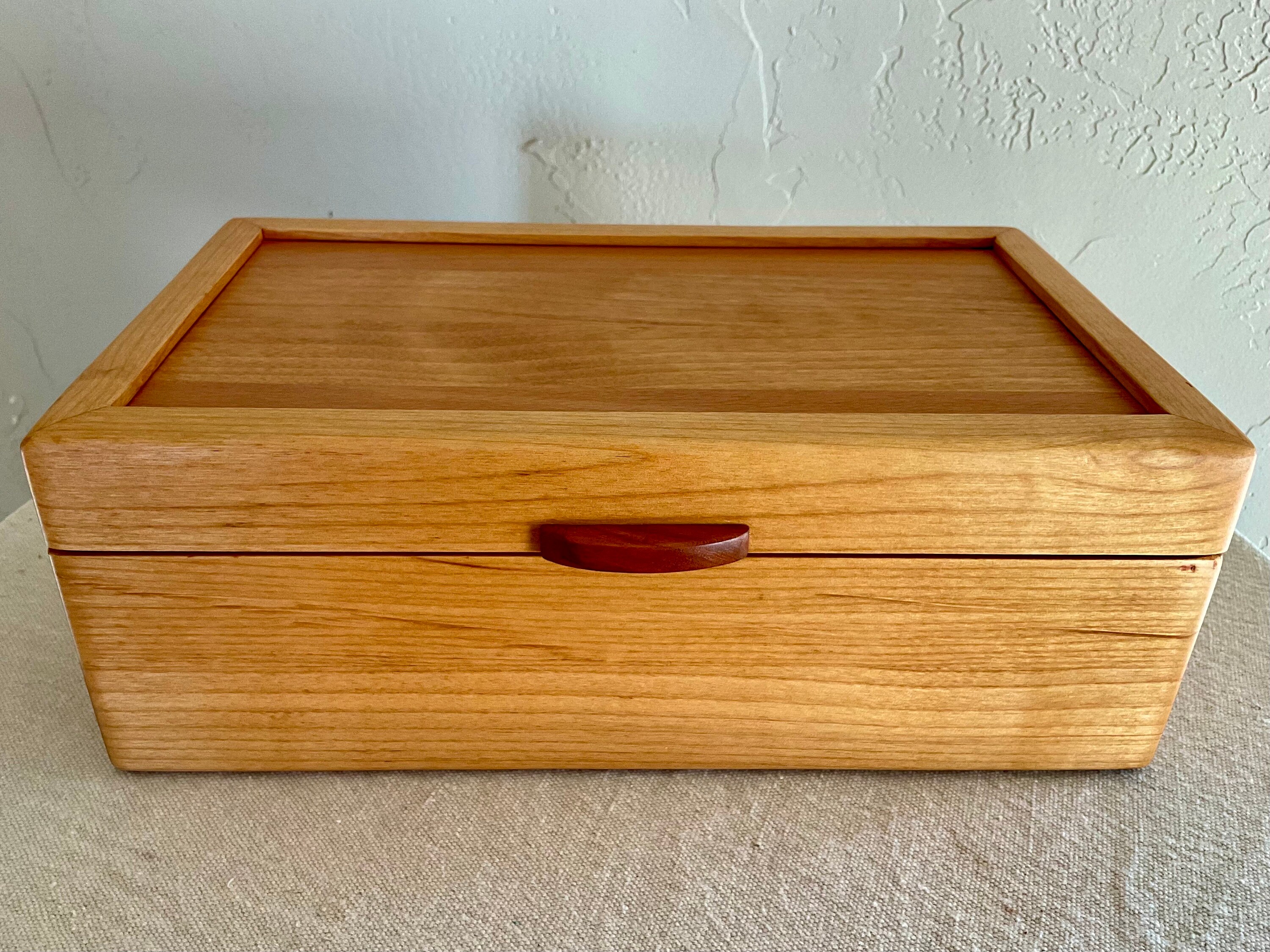 All Solid Cherry Wood Keepsake Box, Jewelry Box. - Etsy