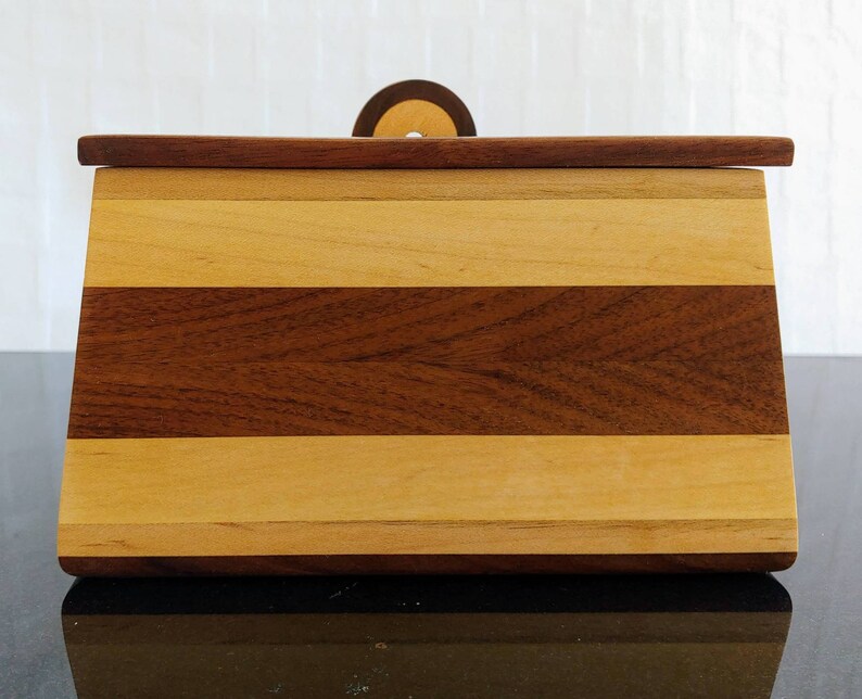 Hand Crafted Small Keepsake Box, Jewelry Box. Hard Maple With Black ...