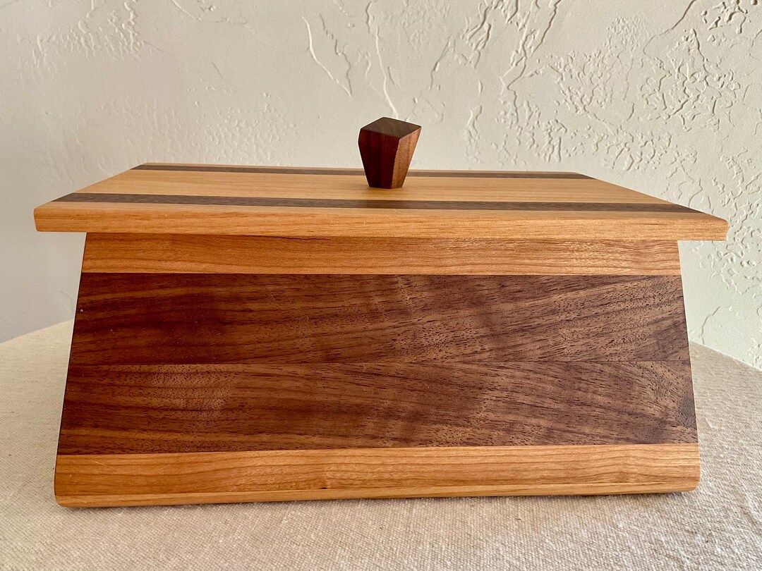 All American Hardwood Lift Top Box, Jewelry Box and Keepsake Box. Made ...