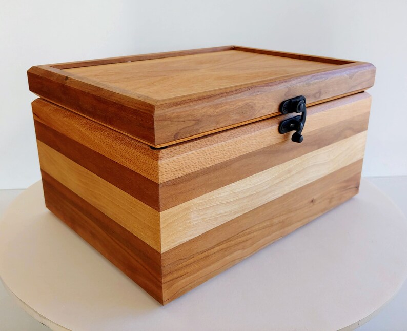 A Quality Hand Crafted Keepsake Box. Made With Solid Cherry Wood Along ...