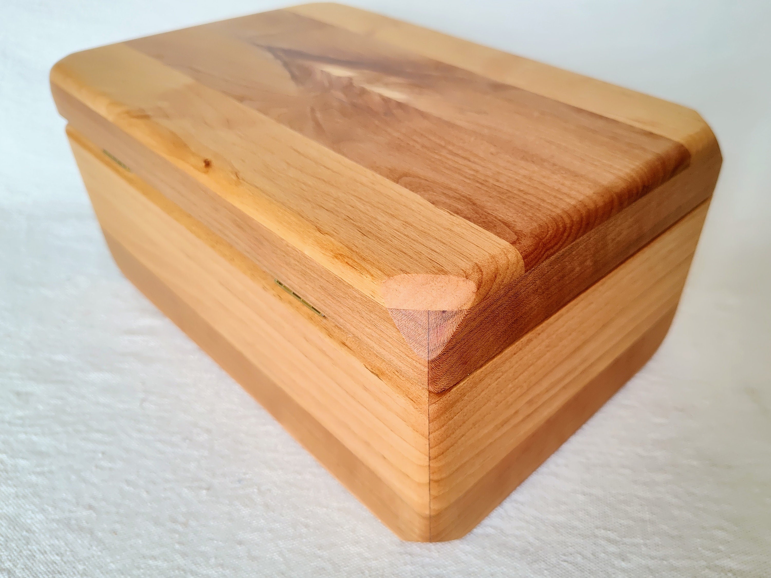 Handmade Solid Cherry Wood Jewelry Box, Keepsake Box. High Quality ...