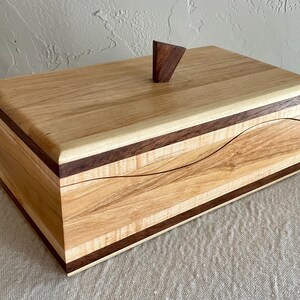 A Box That is Unique Art Ocean Wave Lift Top Box. Keepsake Box, Jewelry ...