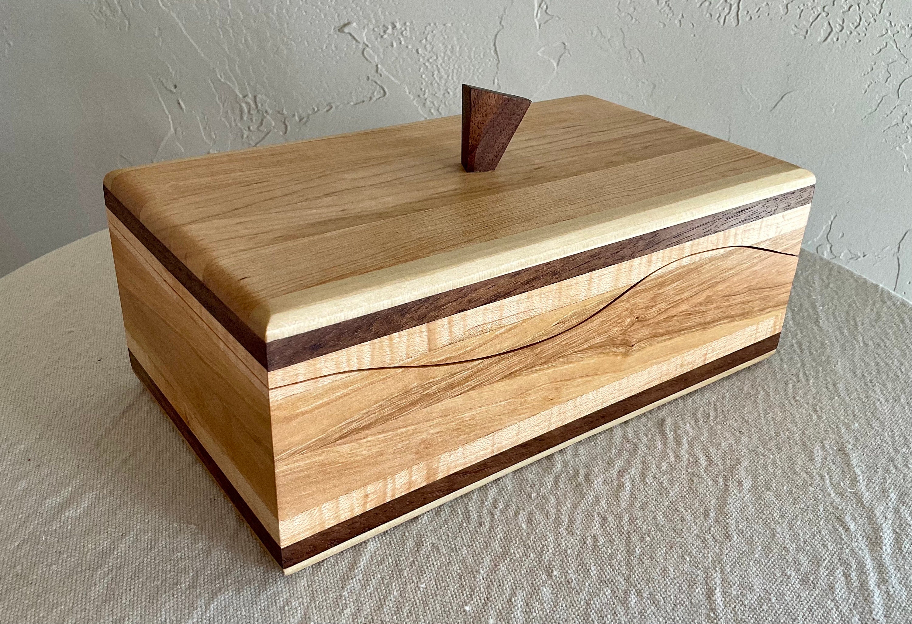 A Box That is Unique Art Ocean Wave Lift Top Box. Keepsake Box, Jewelry ...