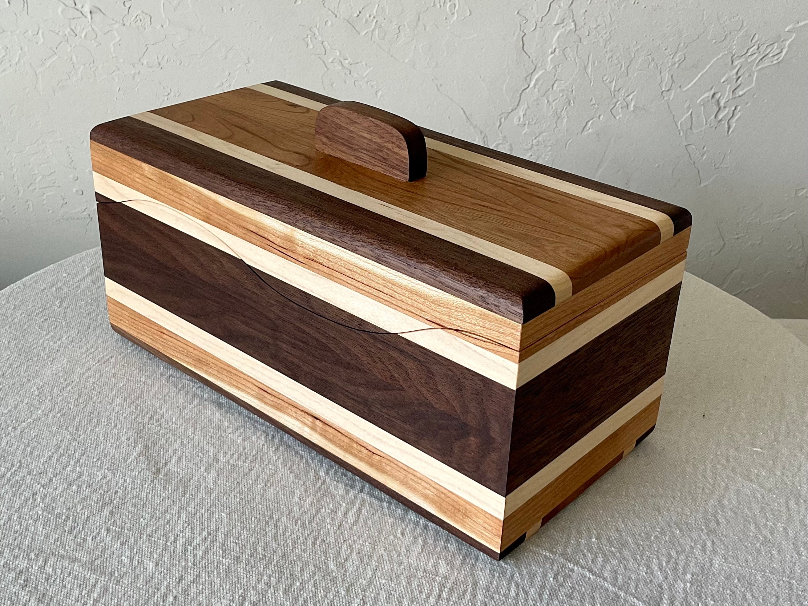 A Box That is Unique Art Ocean Wave Lift Top. Keepsake Box, Jewelry Box ...