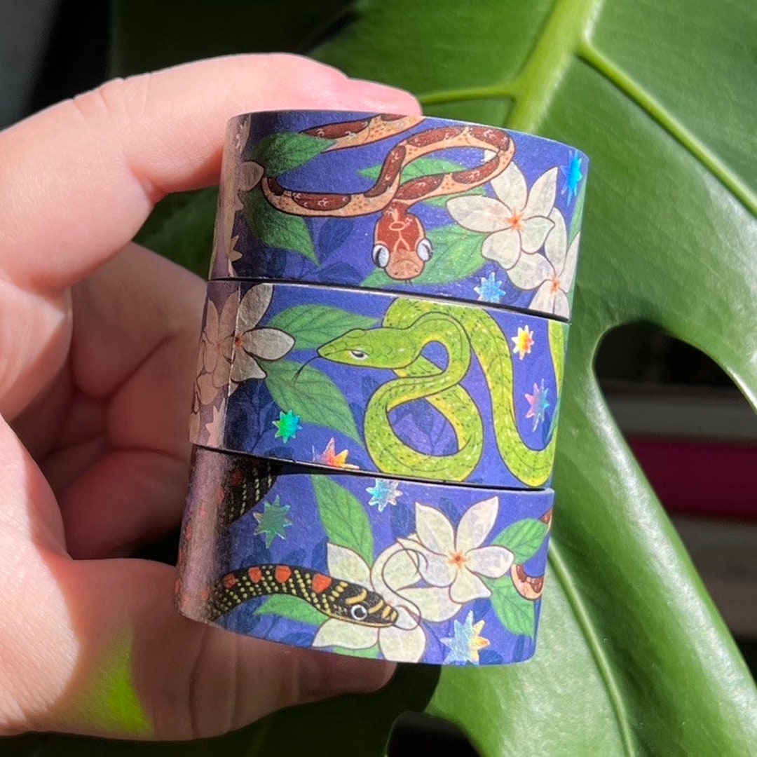 Snakes and Sampaguita Washi Tape Philippines Reptile Art - Etsy