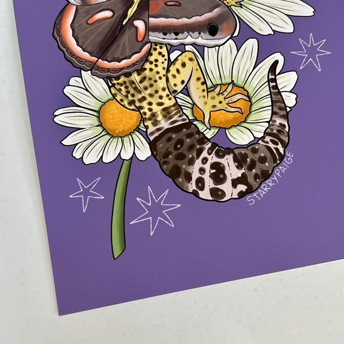 Leopard Gecko With Cecropia Moth Wings PRINT Fey Reptile - Etsy