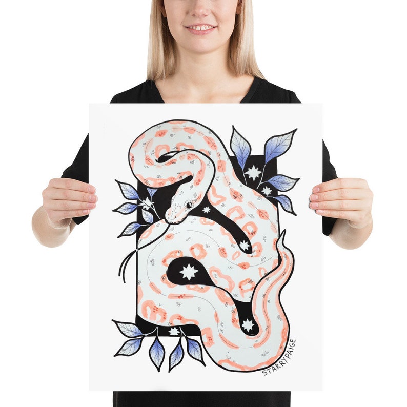 PRINT Albino Ball Python Snake Art Reptile Artwork - Etsy