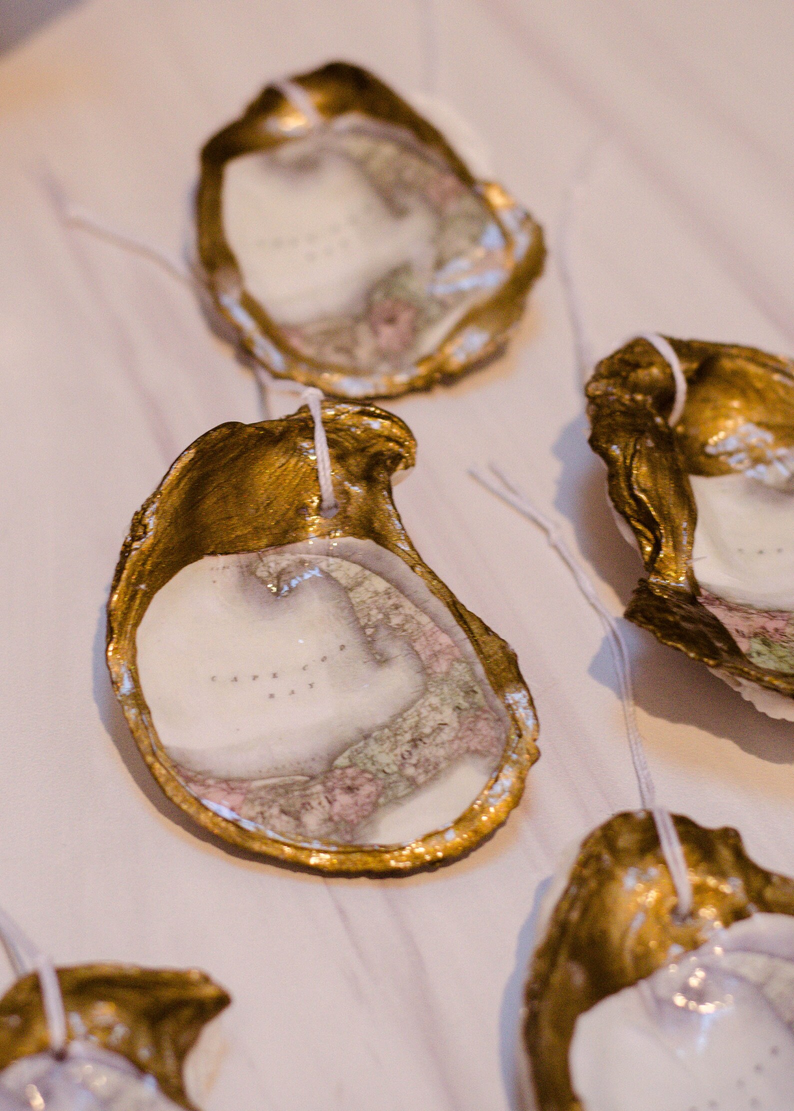 Vintage Cape Cod Map Oyster Shell Ornament - Etsy