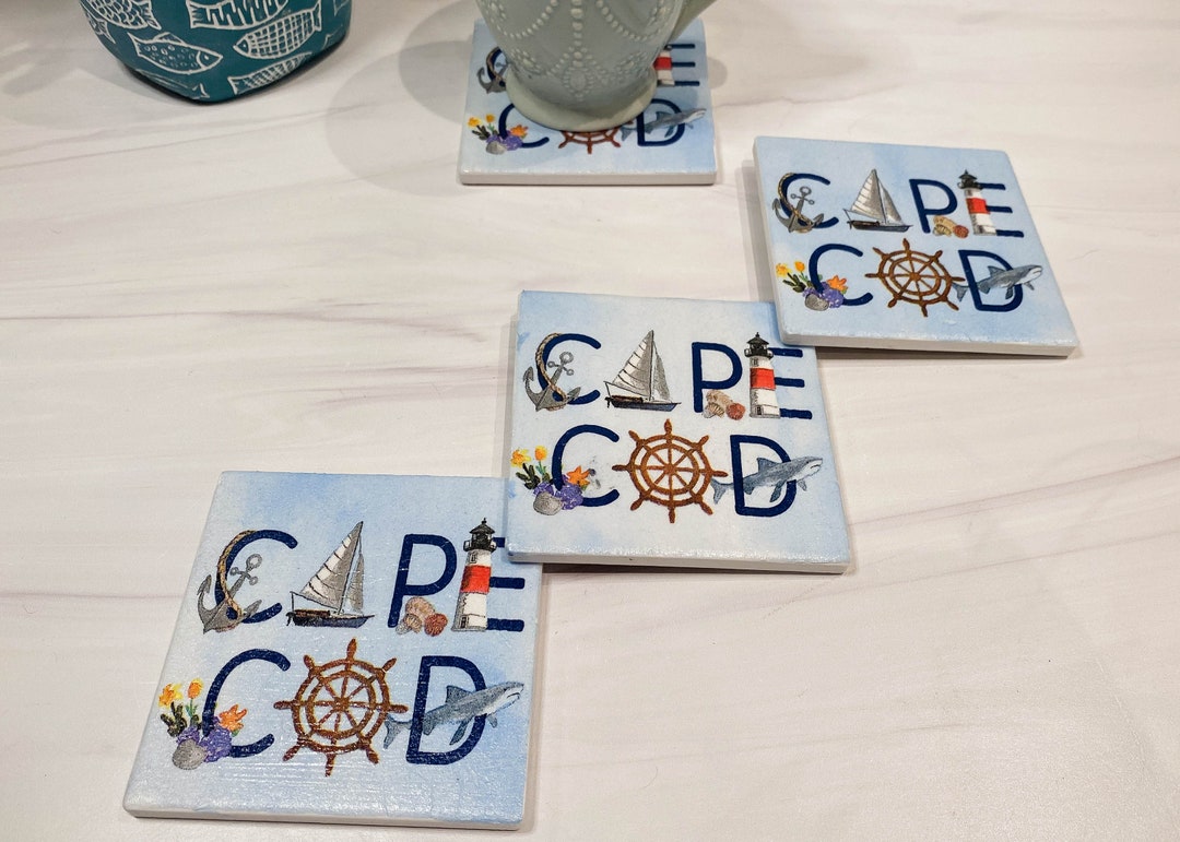 Cape Cod Coaster Set - Etsy
